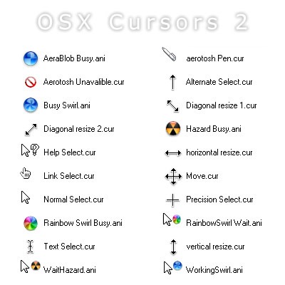 21 fresh cursor packs for Windows XP and 7